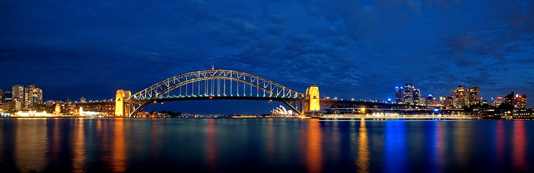 Sydney Harbour Bridge Panorama view – Looking from Blues Point, very ...